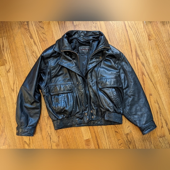 Leather Limited | Jackets & Coats | Vintage Leather Limited Bomber ...